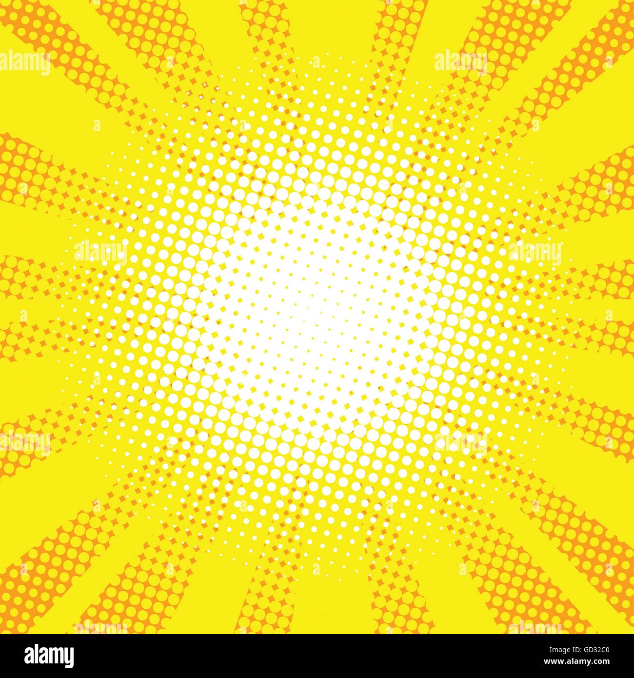 Yellow rays pop art retro comic background Stock Vector Image & Art - Alamy