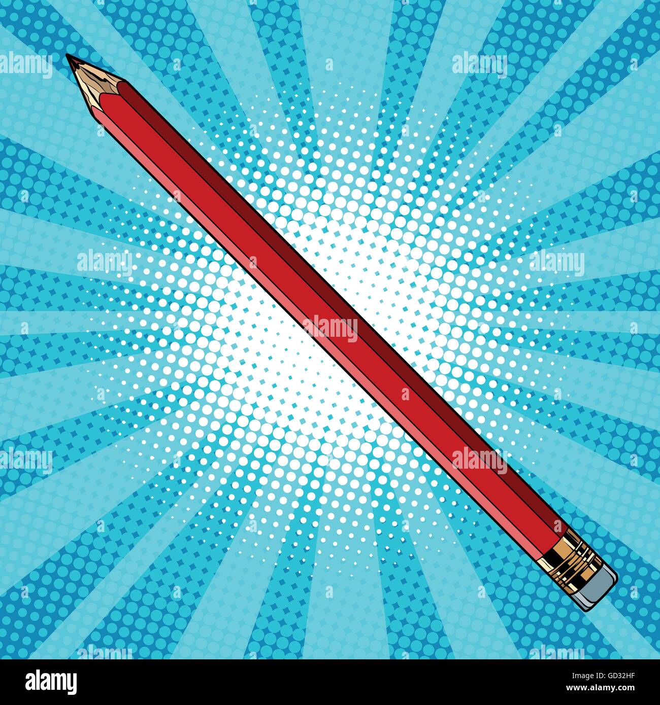 Realistic drawing pencil with eraser Stock Vector Image & Art - Alamy