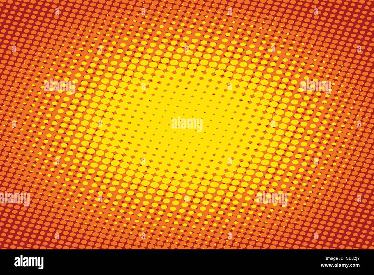 Orange light raster pop art retro background Stock Vector Image & Art ...