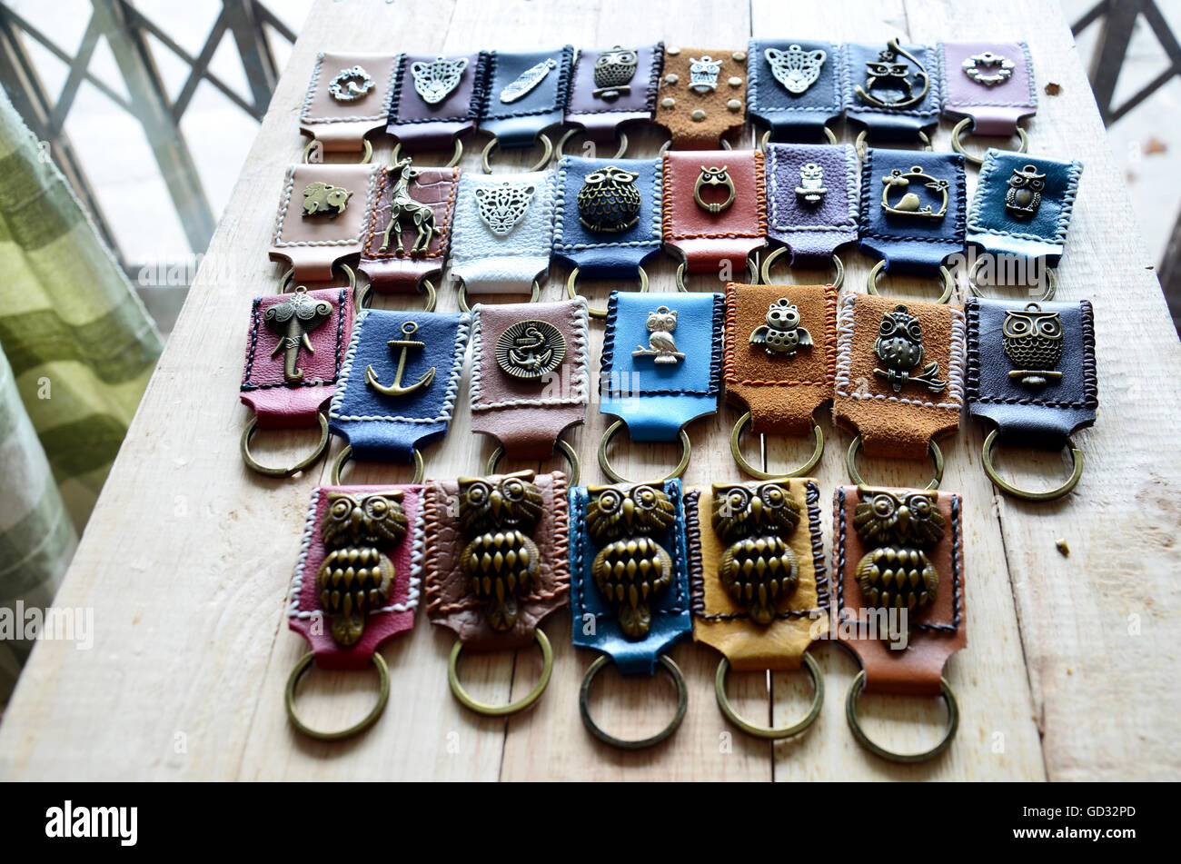 Handmade key ring and small bag made from leather made in house at ...