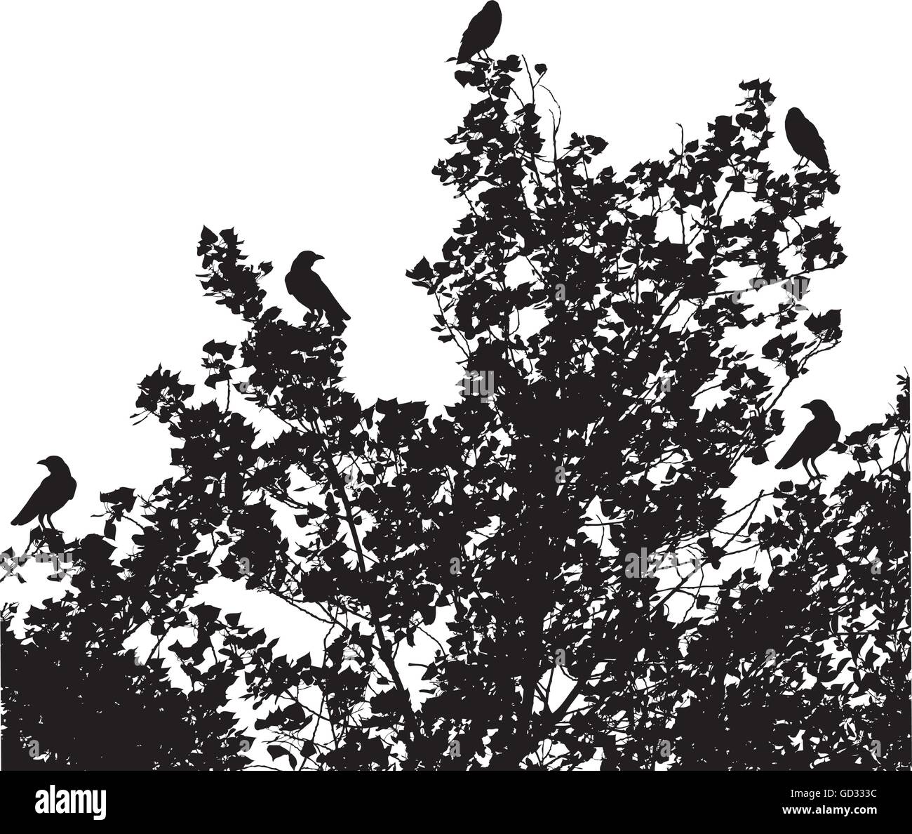 vector illustration of tree branches background Stock Vector Image ...