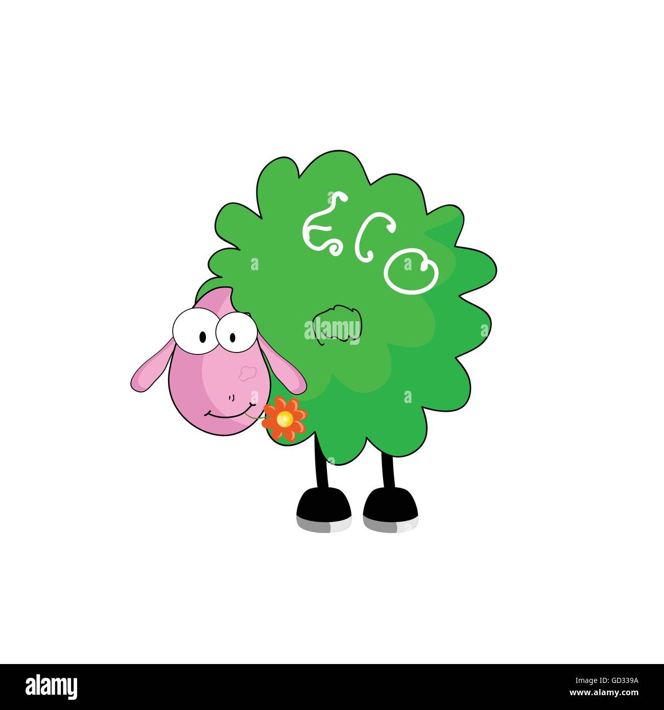 Sheep with flower hi-res stock photography and images - Alamy