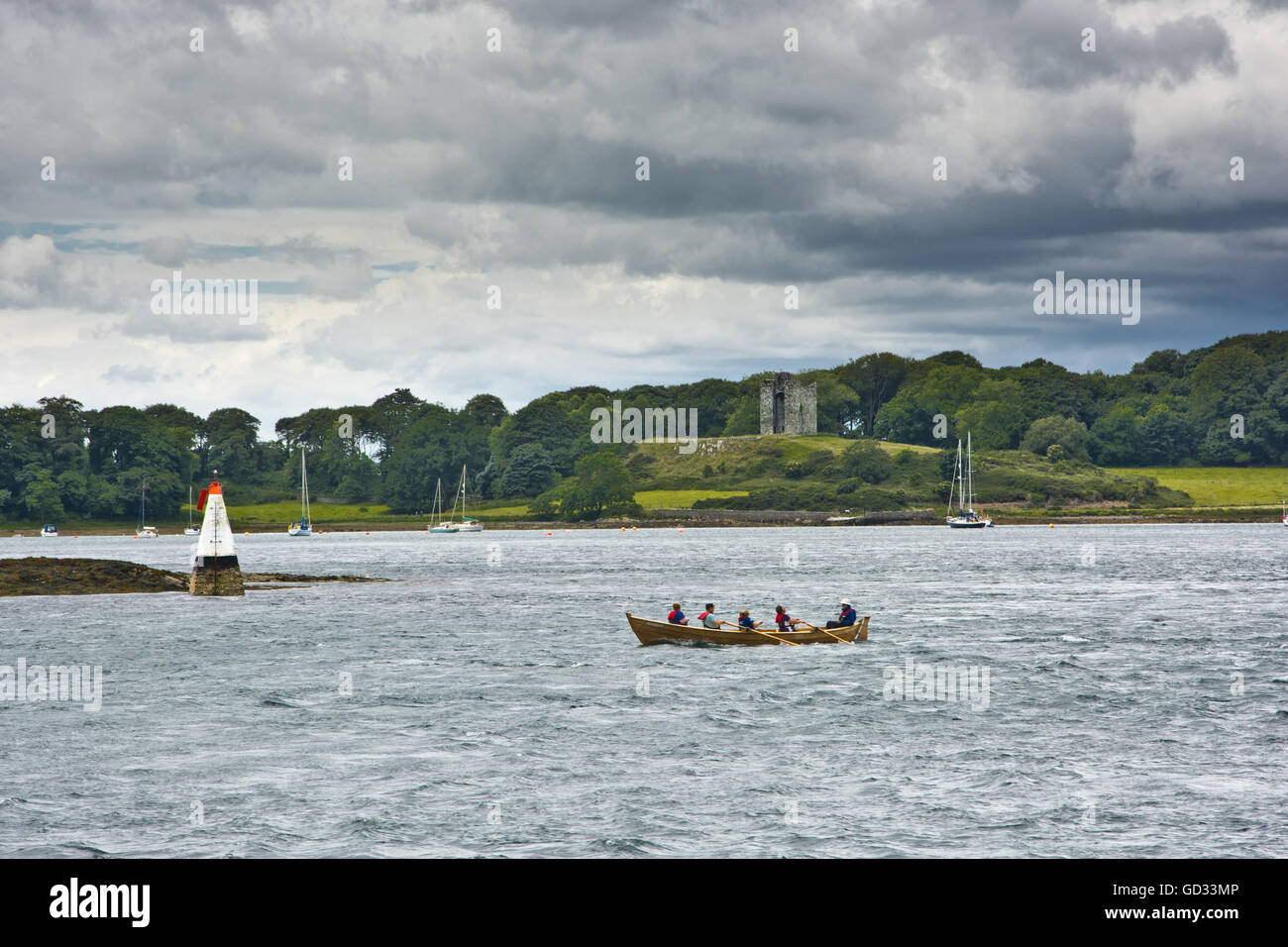 skiff rowing boat Strangford Lough or Strangford Loch Stock Photo - Alamy