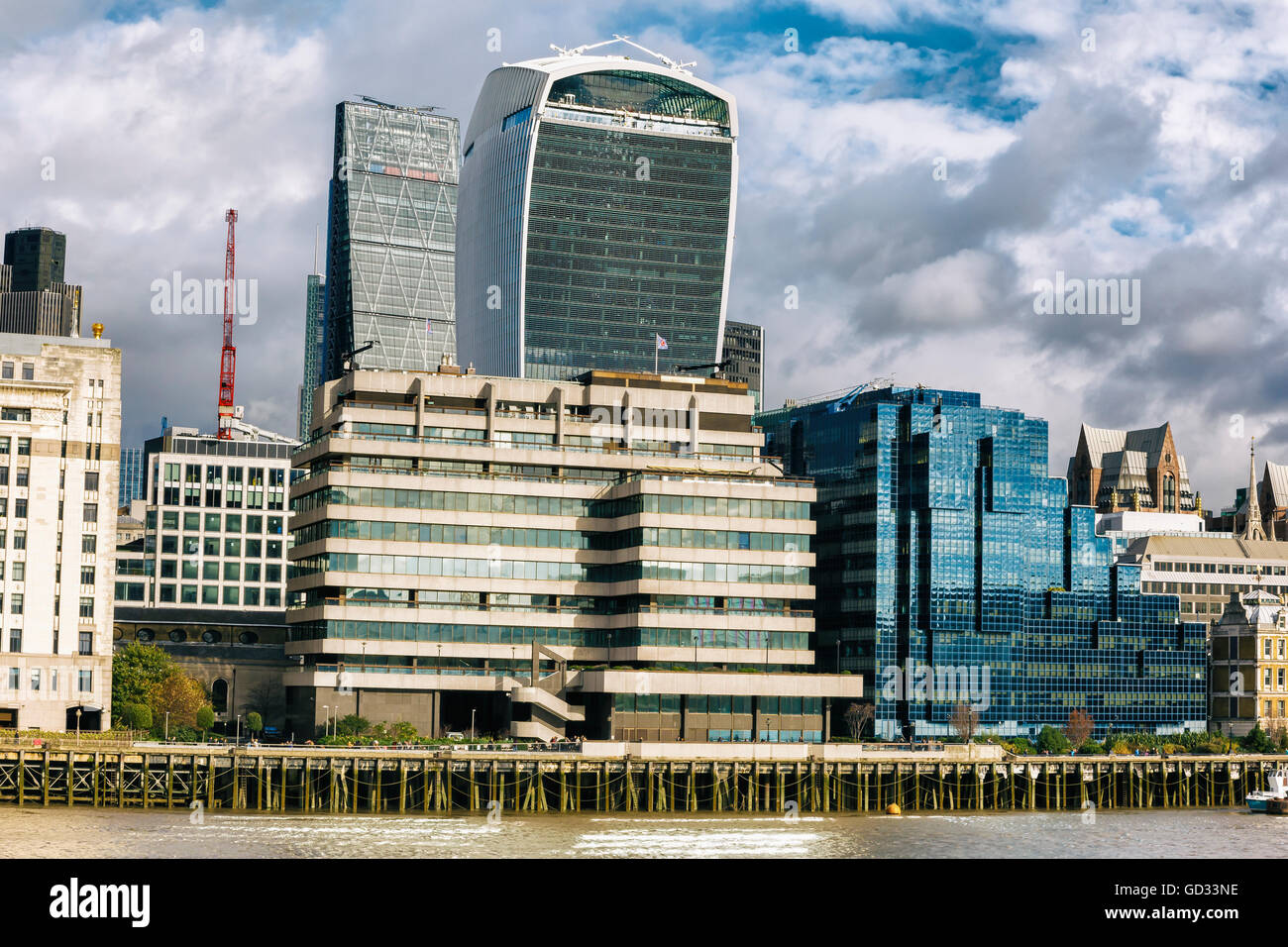 "The Walkie-Talkie" skyscraper and others buildings. London. Great ...