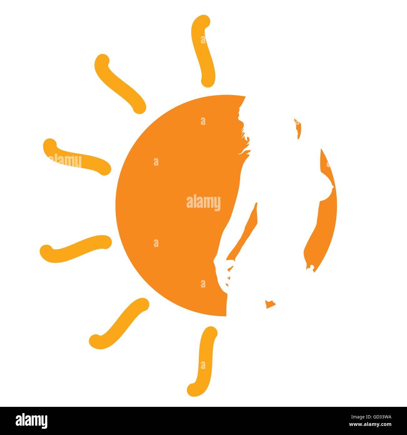 Sun cream face woman Stock Vector Images - Alamy
