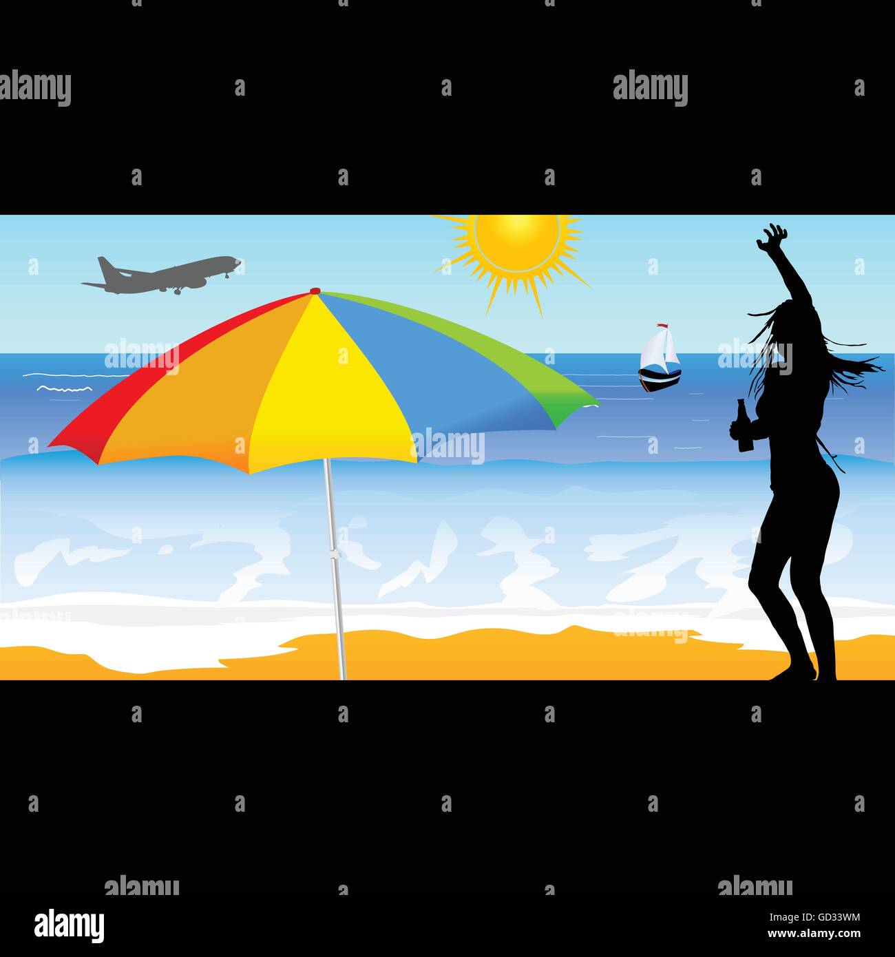 Desire beach Stock Vector Images - Alamy