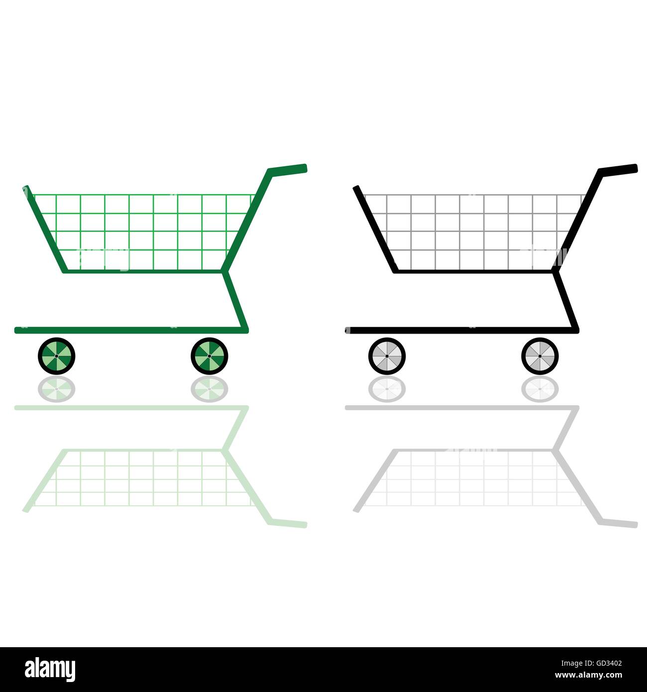 Green cart Stock Vector Images - Alamy