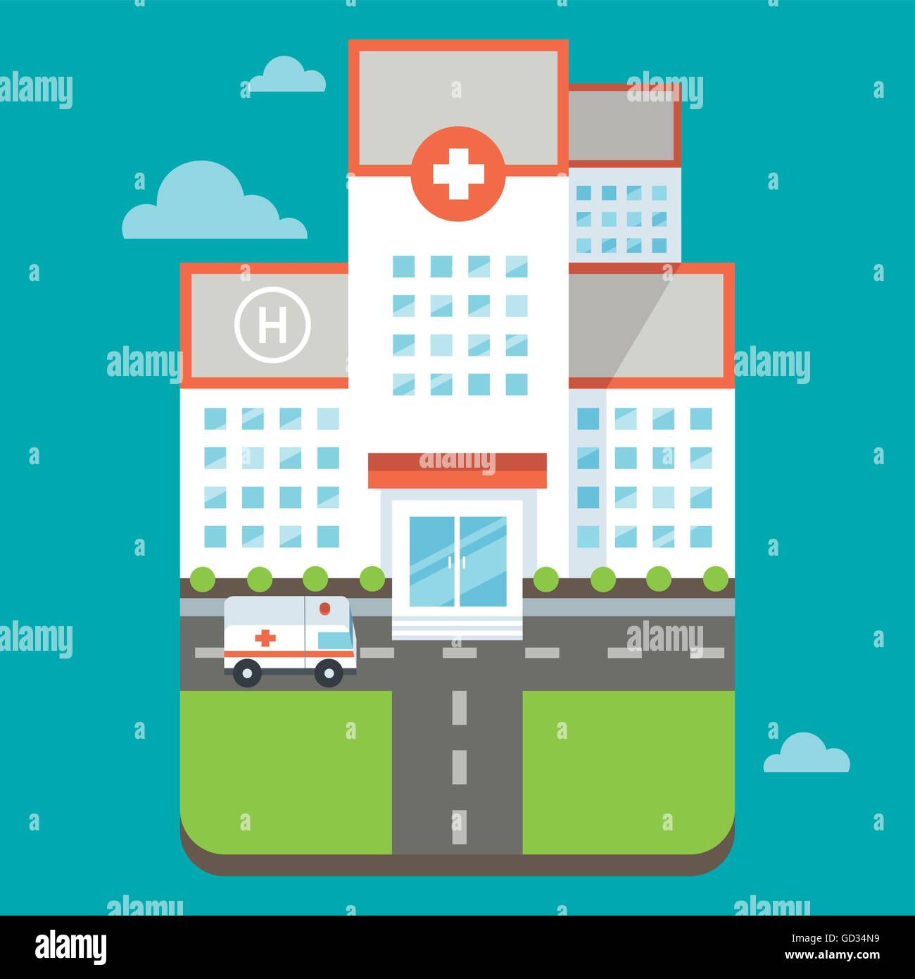 Hospital emergency health concept Stock Vector Images - Alamy