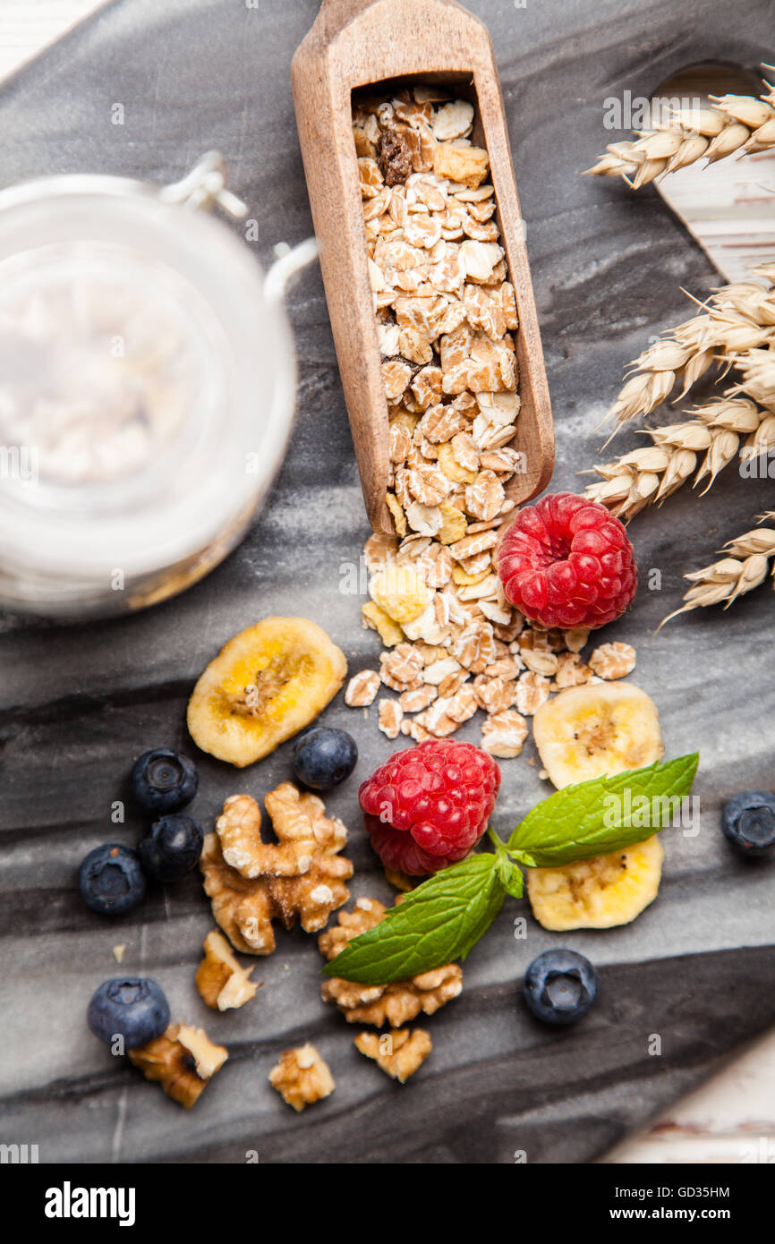 Muesli with berries Stock Photo - Alamy