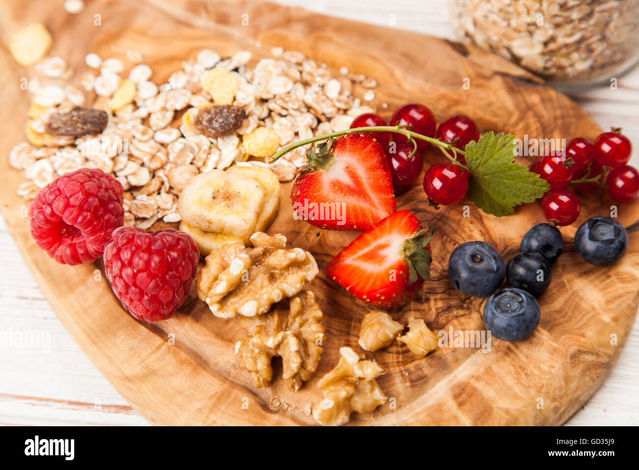 Muesli with berries Stock Photo - Alamy