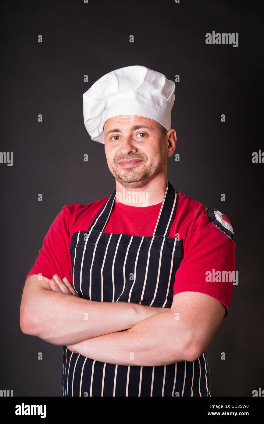 Chef hand folded hi-res stock photography and images - Alamy