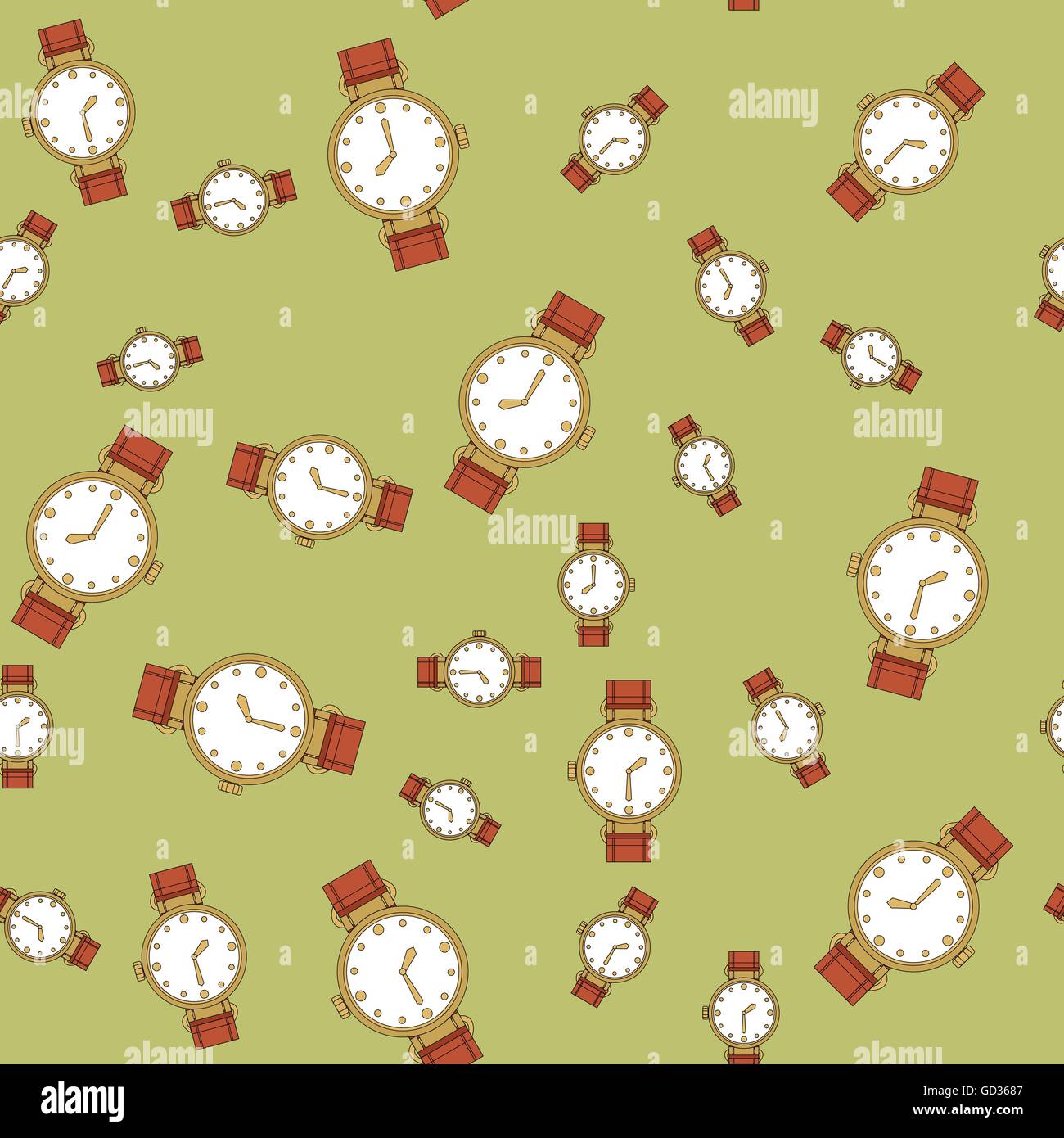 Seamless black and white clock Stock Vector Images - Alamy