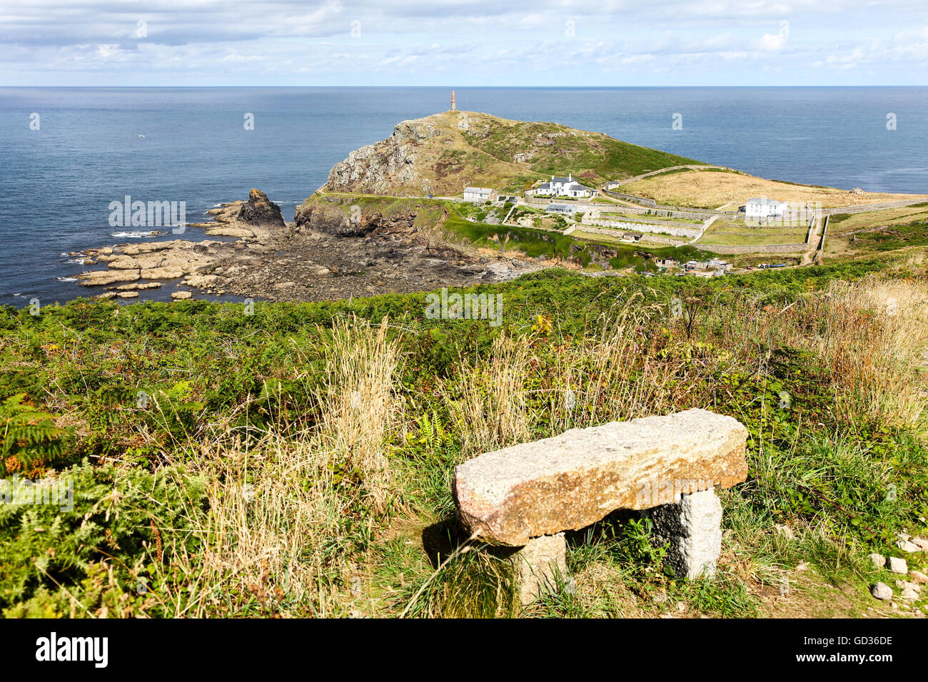 The headland at Cape Cornwall, Cornwall, South West England, UK Stock ...