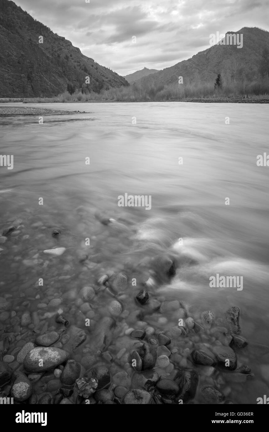 Clouds by the river Black and White Stock Photos & Images - Alamy