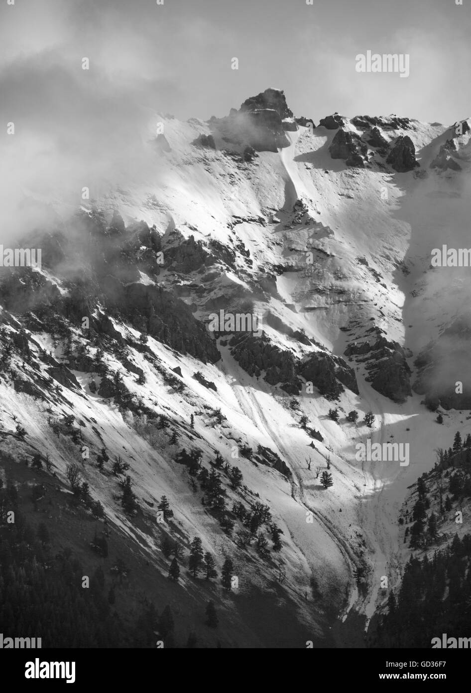 Snow lighting Black and White Stock Photos & Images - Alamy