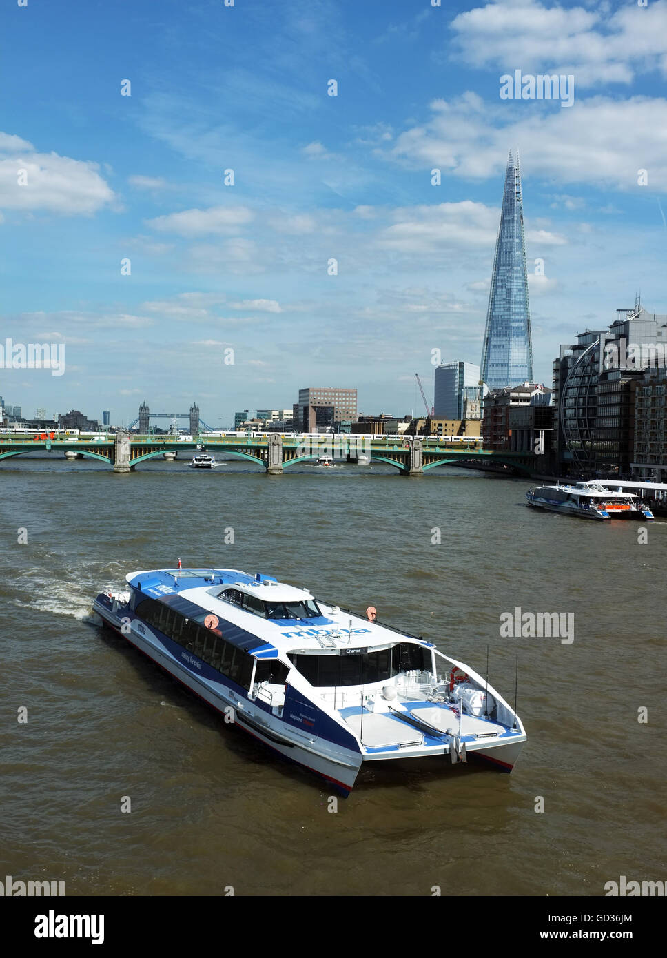 Sightseeing cruise on Thames river Stock Photo - Alamy