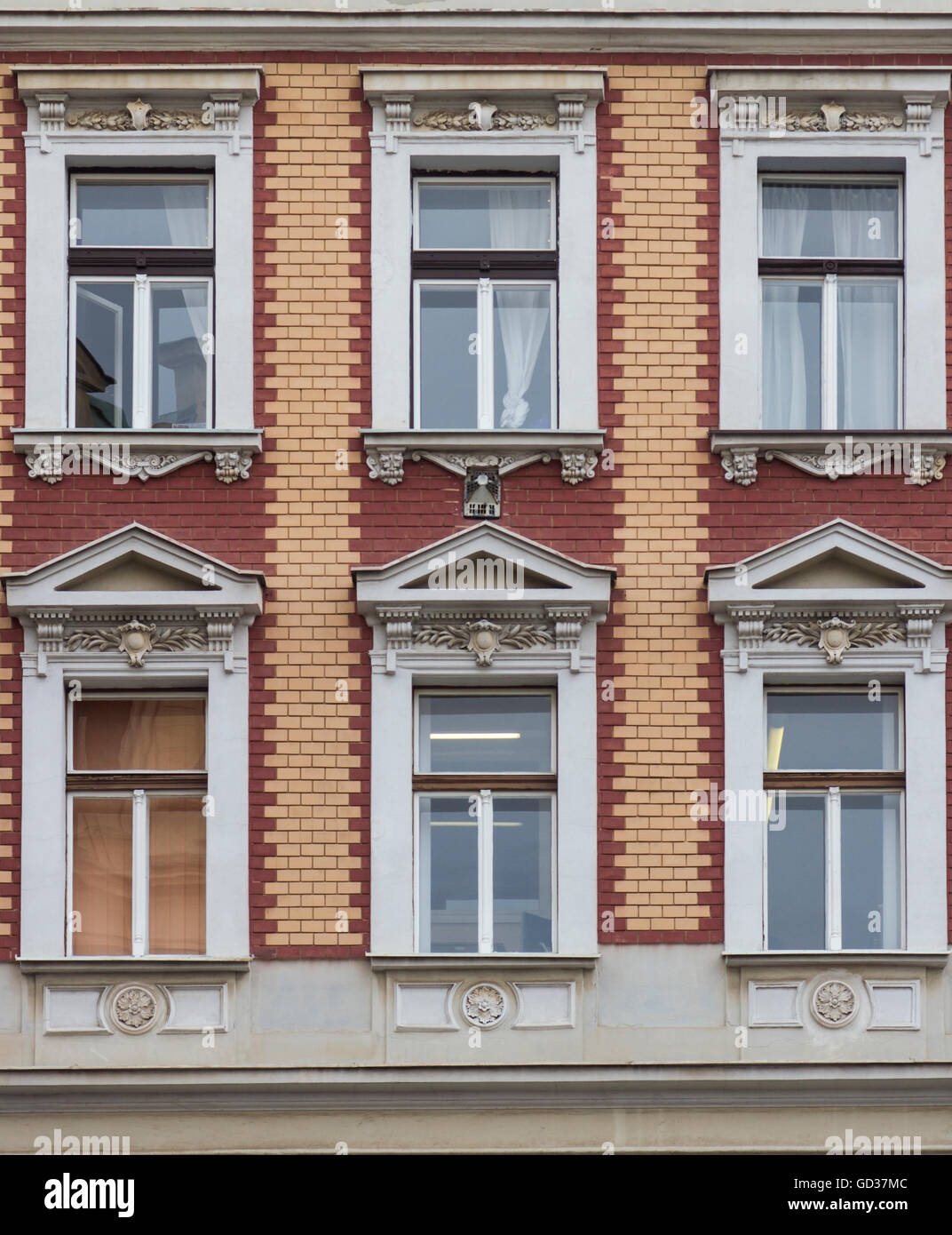 Detail of the traditional windows from Prague, Czech Republic Stock ...
