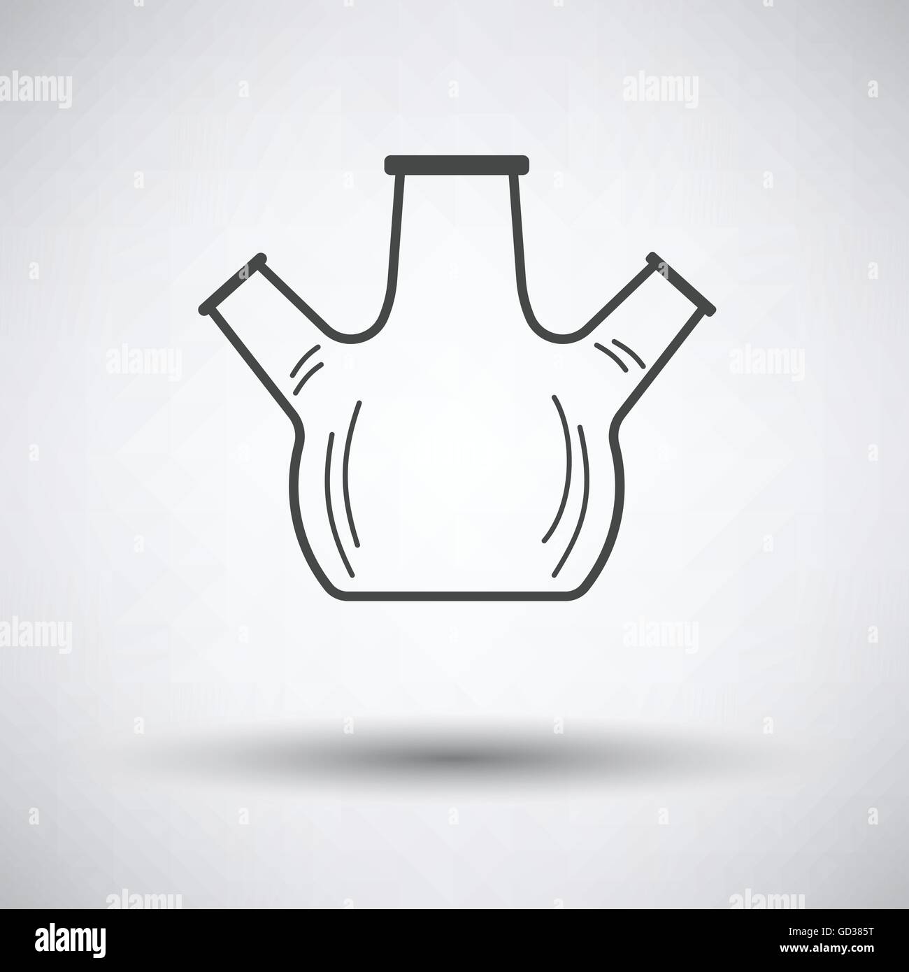 Icon of chemistry round bottom flask with triple throat Stock Vector ...