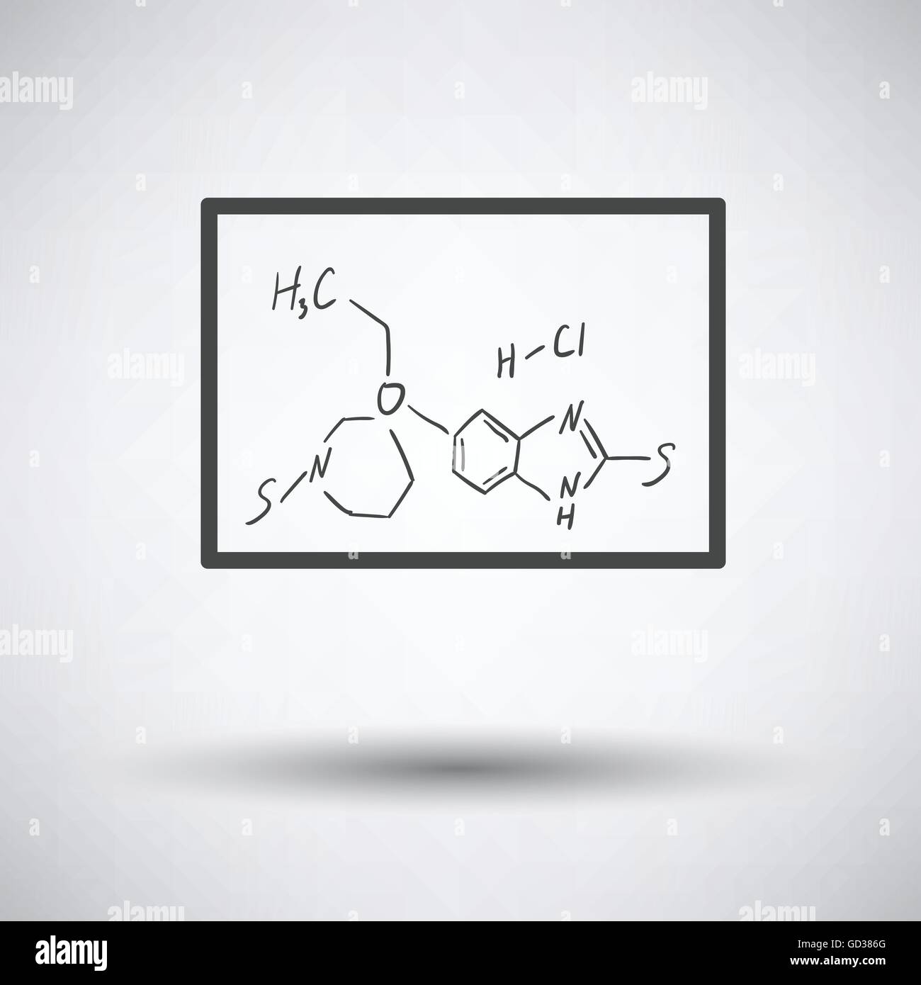 Chemical Symbol On Blackboard Stock Vector Images - Alamy