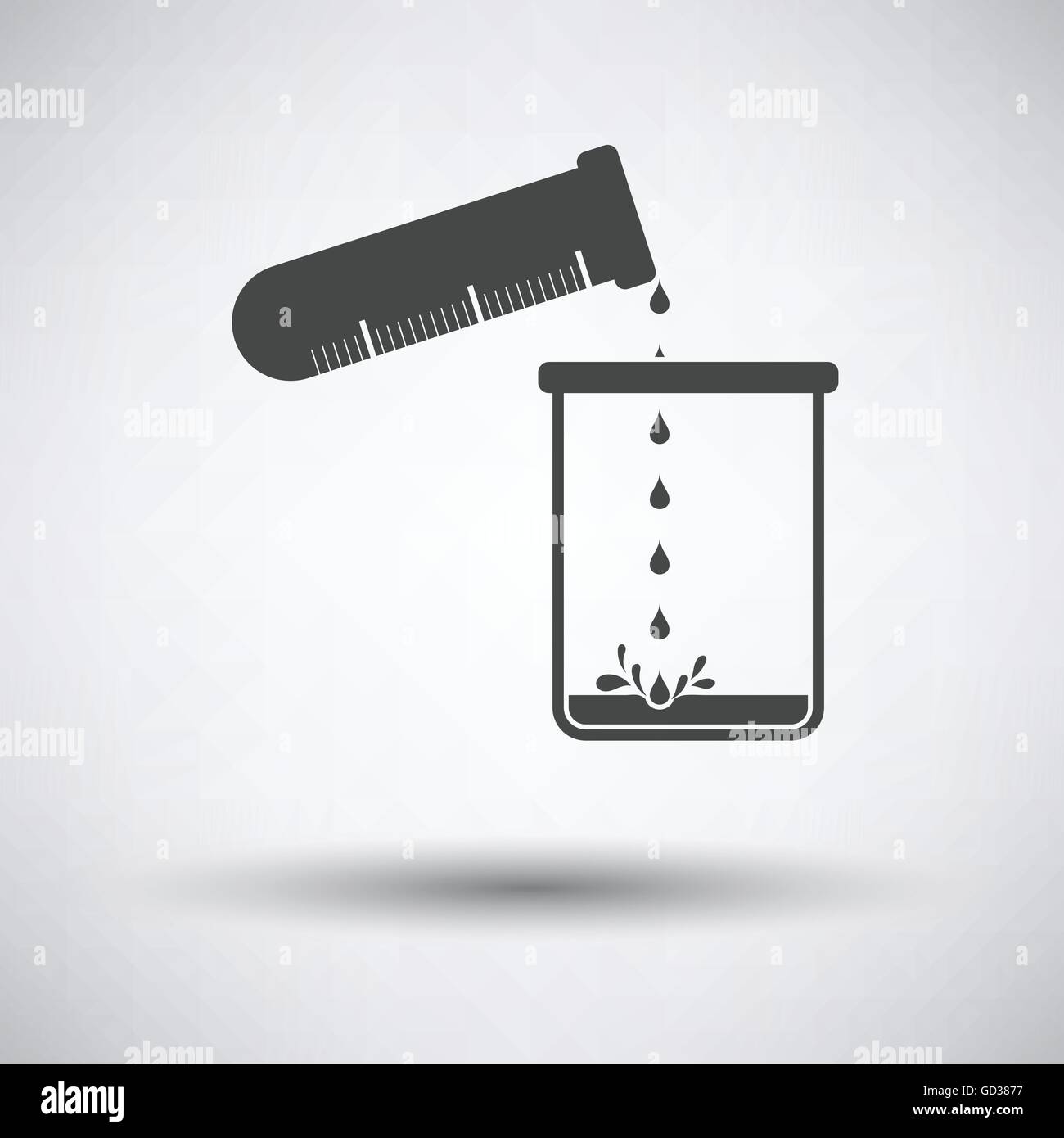 Icon of chemistry beaker pour liquid in flask Stock Vector Image & Art ...