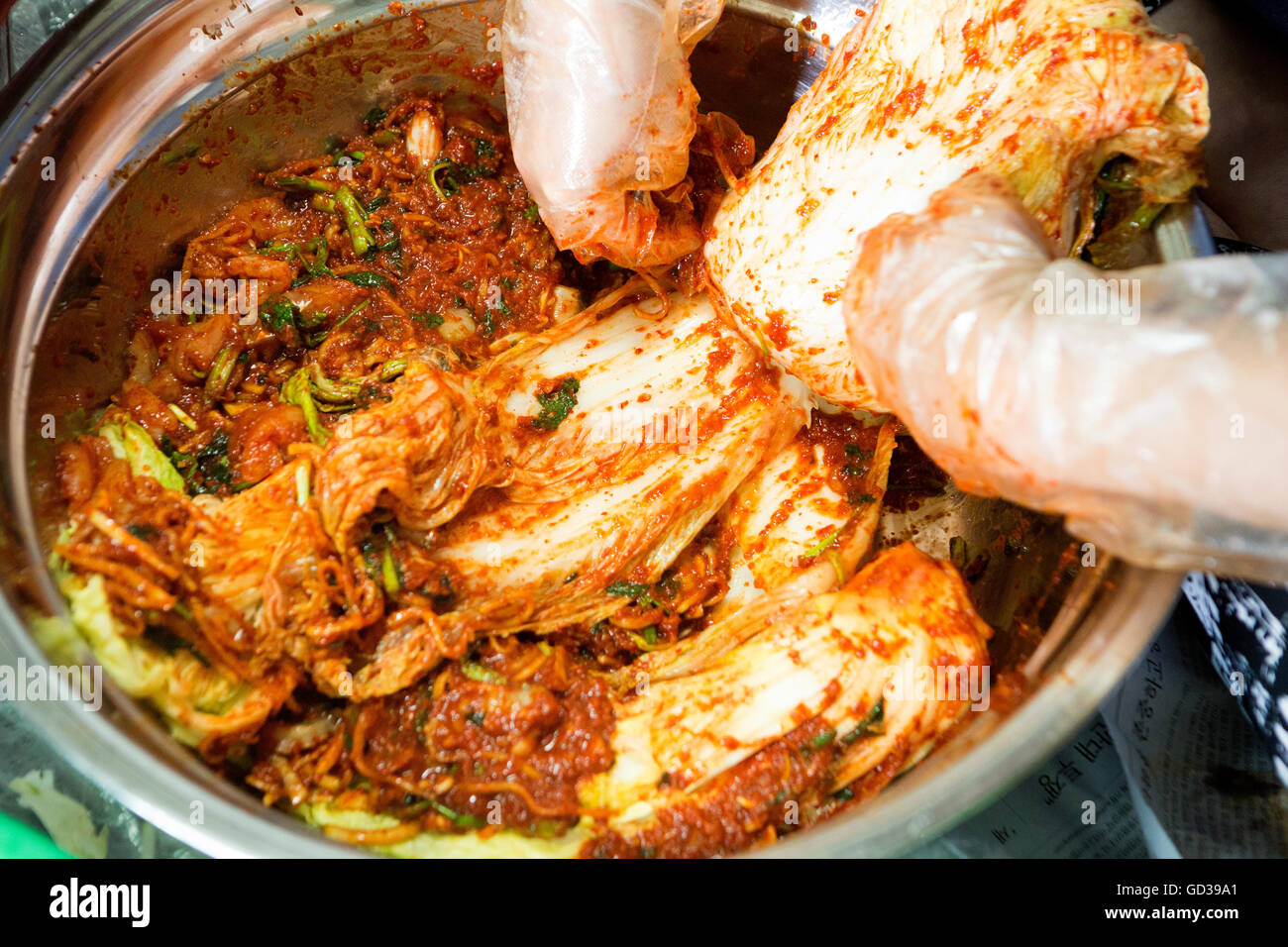 Preparing kimchi hi-res stock photography and images - Alamy
