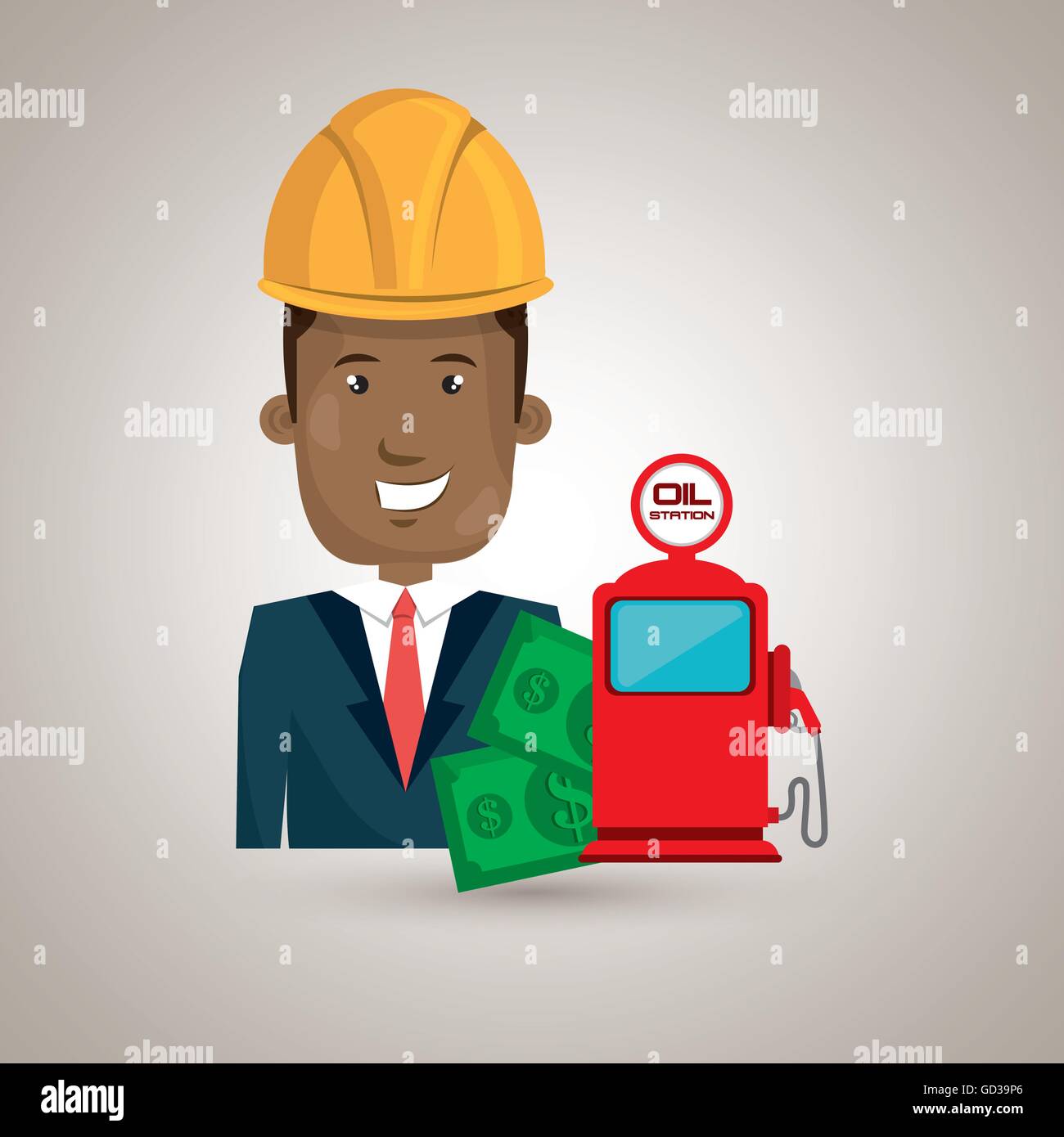 man with money and oil isolated icon design Stock Vector Image & Art ...