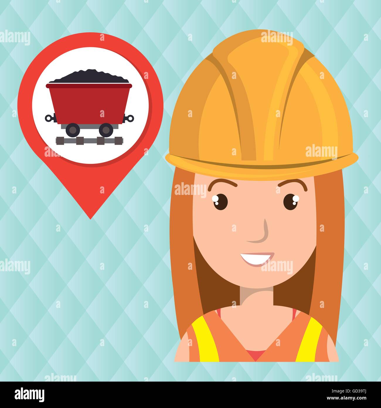 Woman Miner Stock Vector Images - Alamy