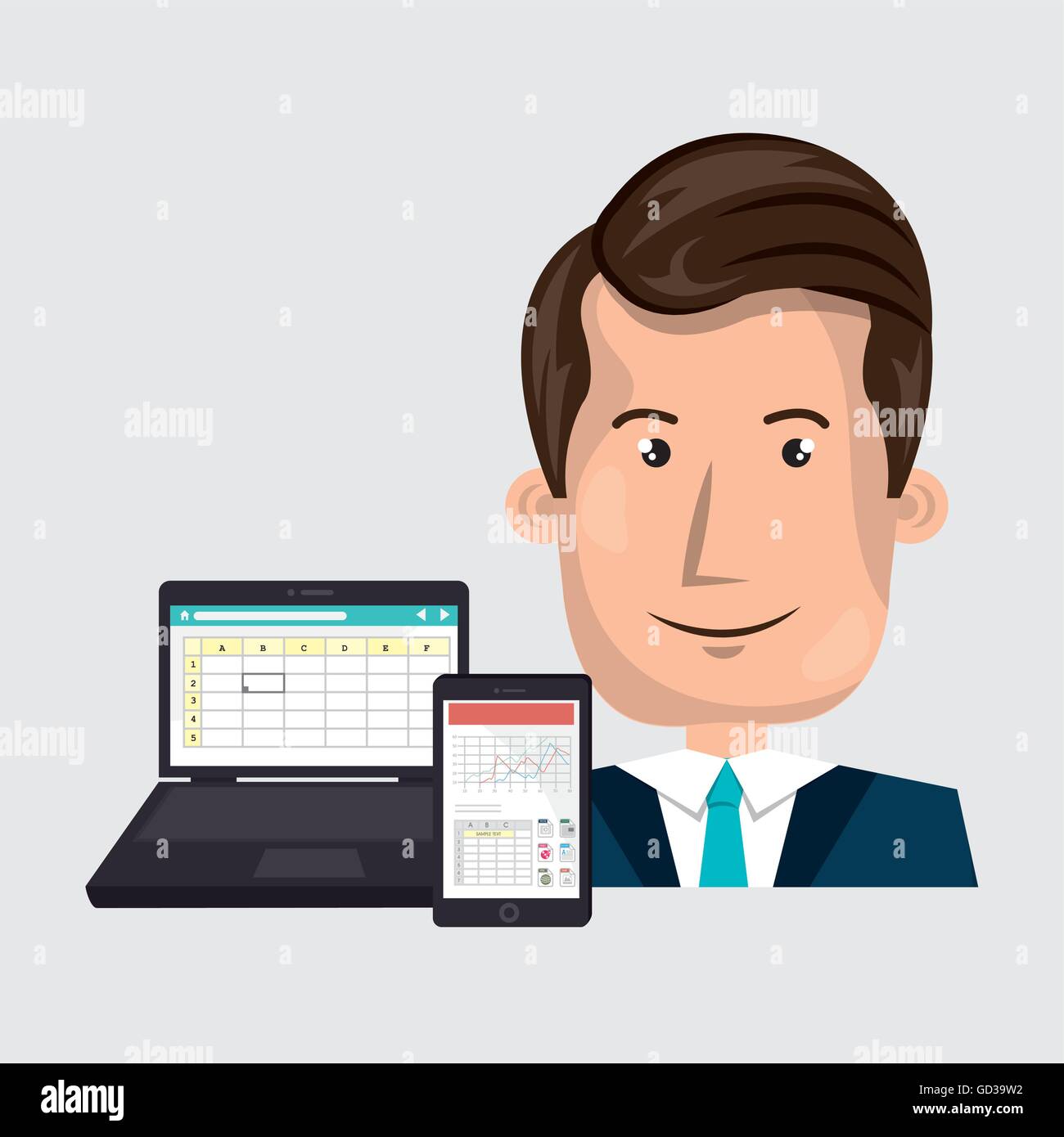 people and technology isolated icon design Stock Vector Image & Art - Alamy