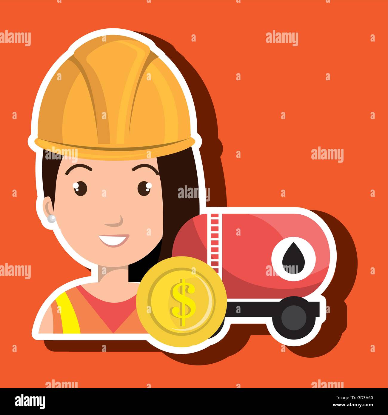 oil worker person isolated icon design Stock Vector Image & Art - Alamy