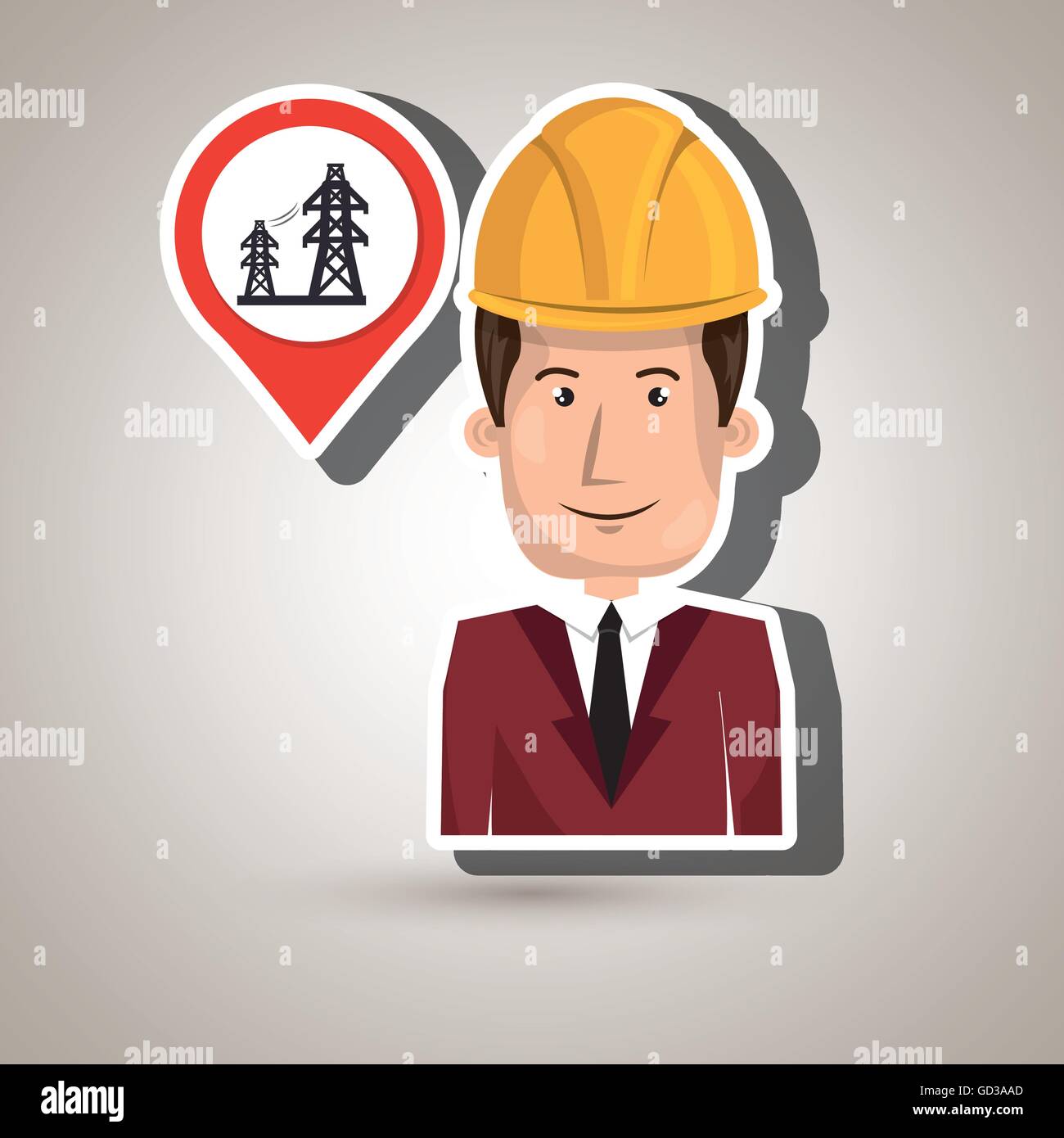 man with tower energy isolated icon design Stock Vector Image & Art - Alamy