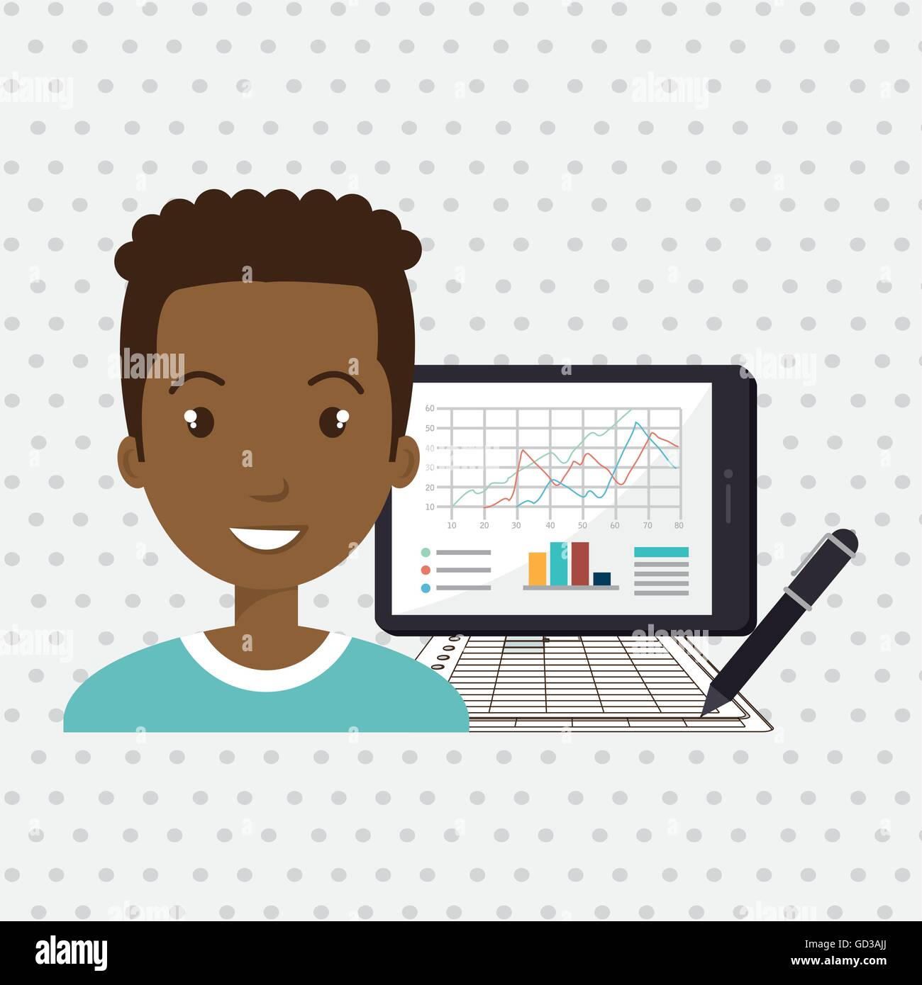 man with pc isolated icon design Stock Vector Image & Art - Alamy