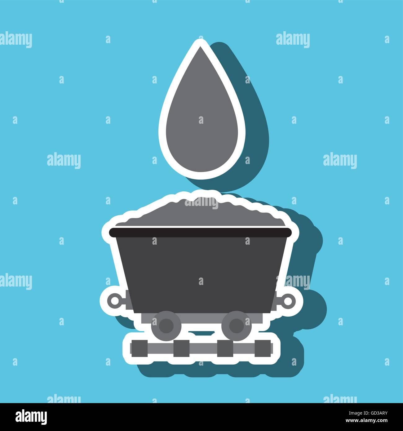 Iron mining landscape Stock Vector Images - Alamy