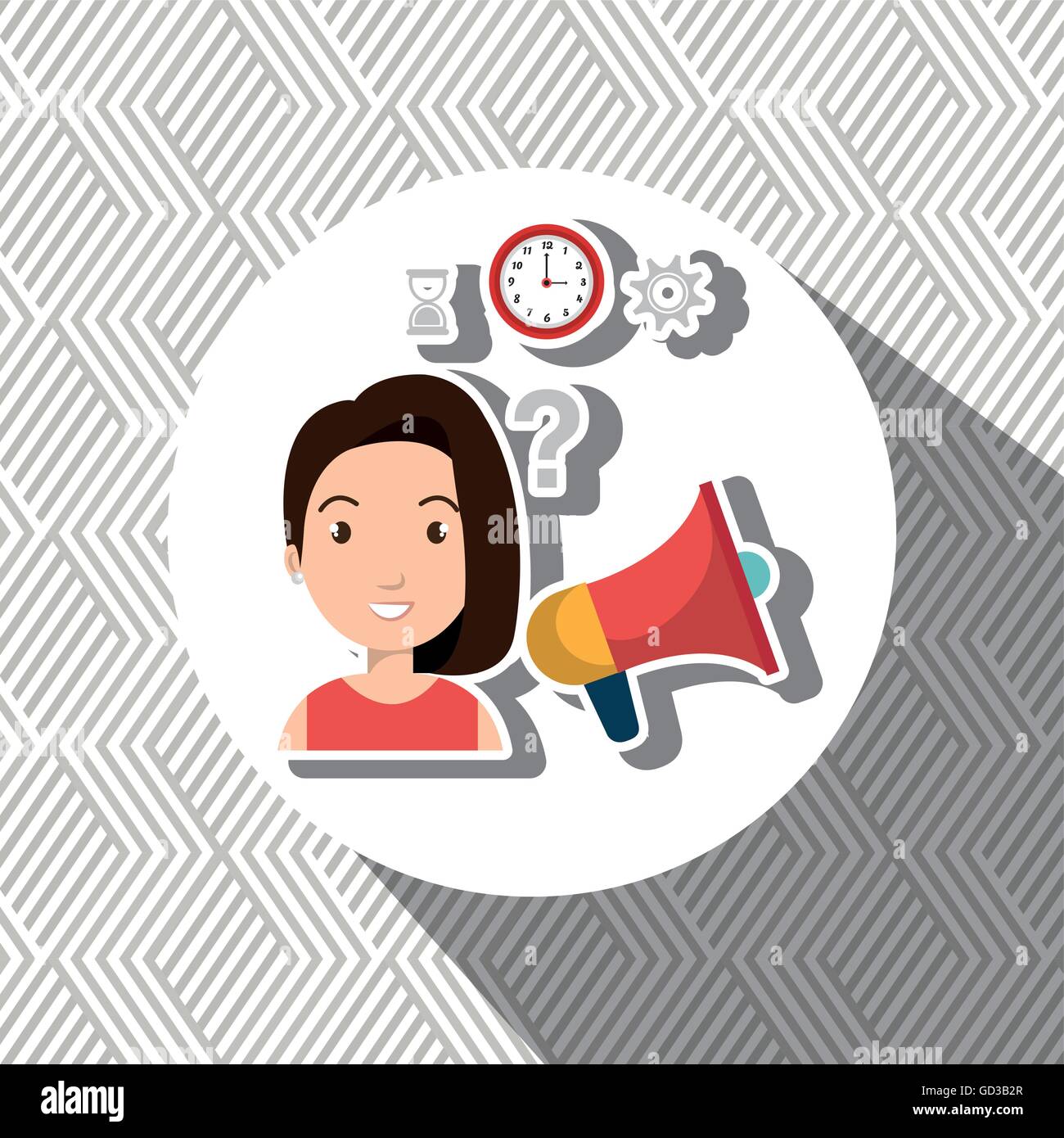 Woman educator explaining Stock Vector Images - Alamy