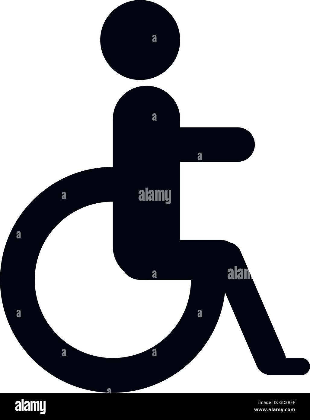 Handicap sign in black and white colors design Stock Vector Image & Art ...