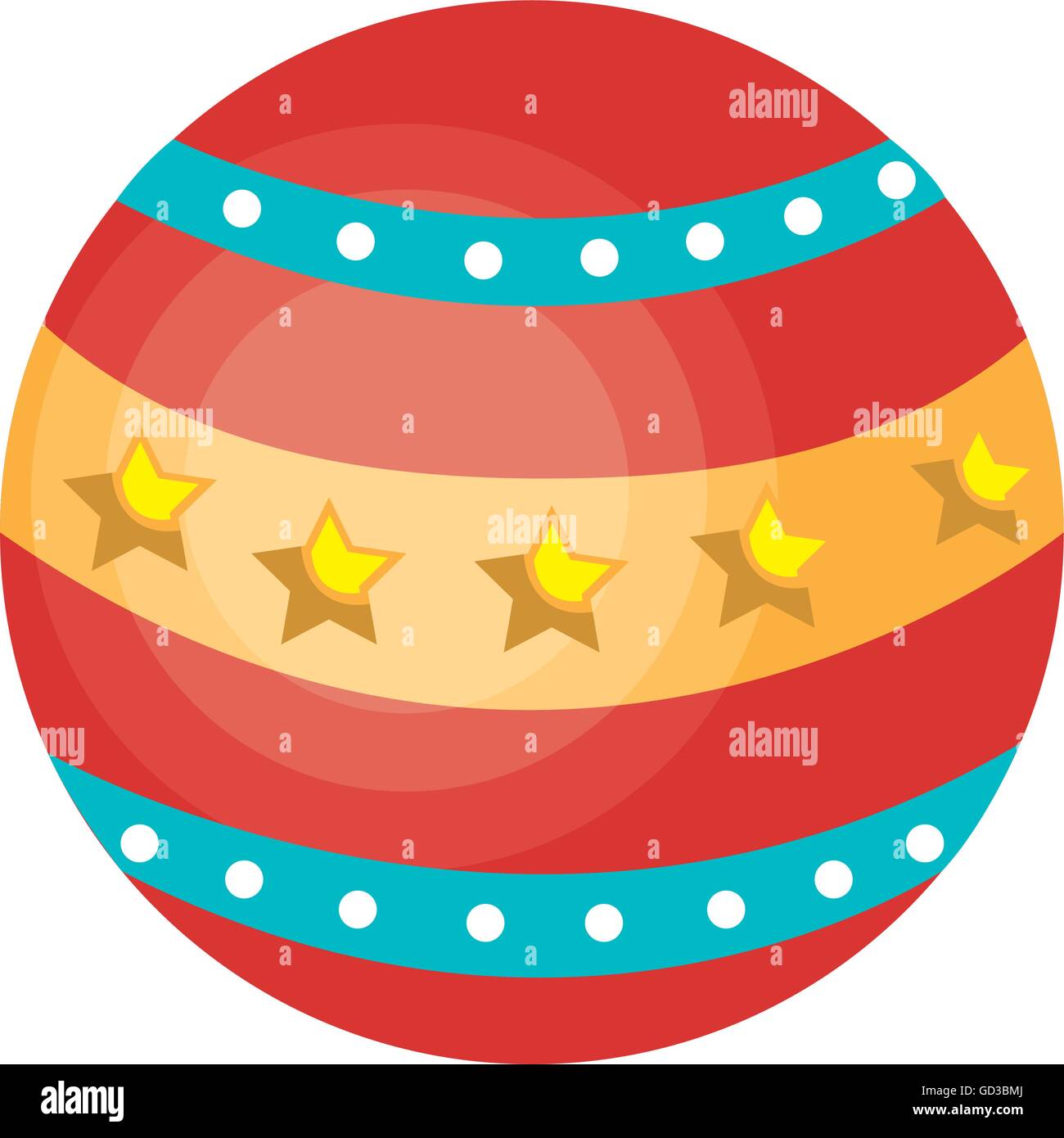 Circus ball colorful isolated flat icon Stock Vector Image & Art - Alamy