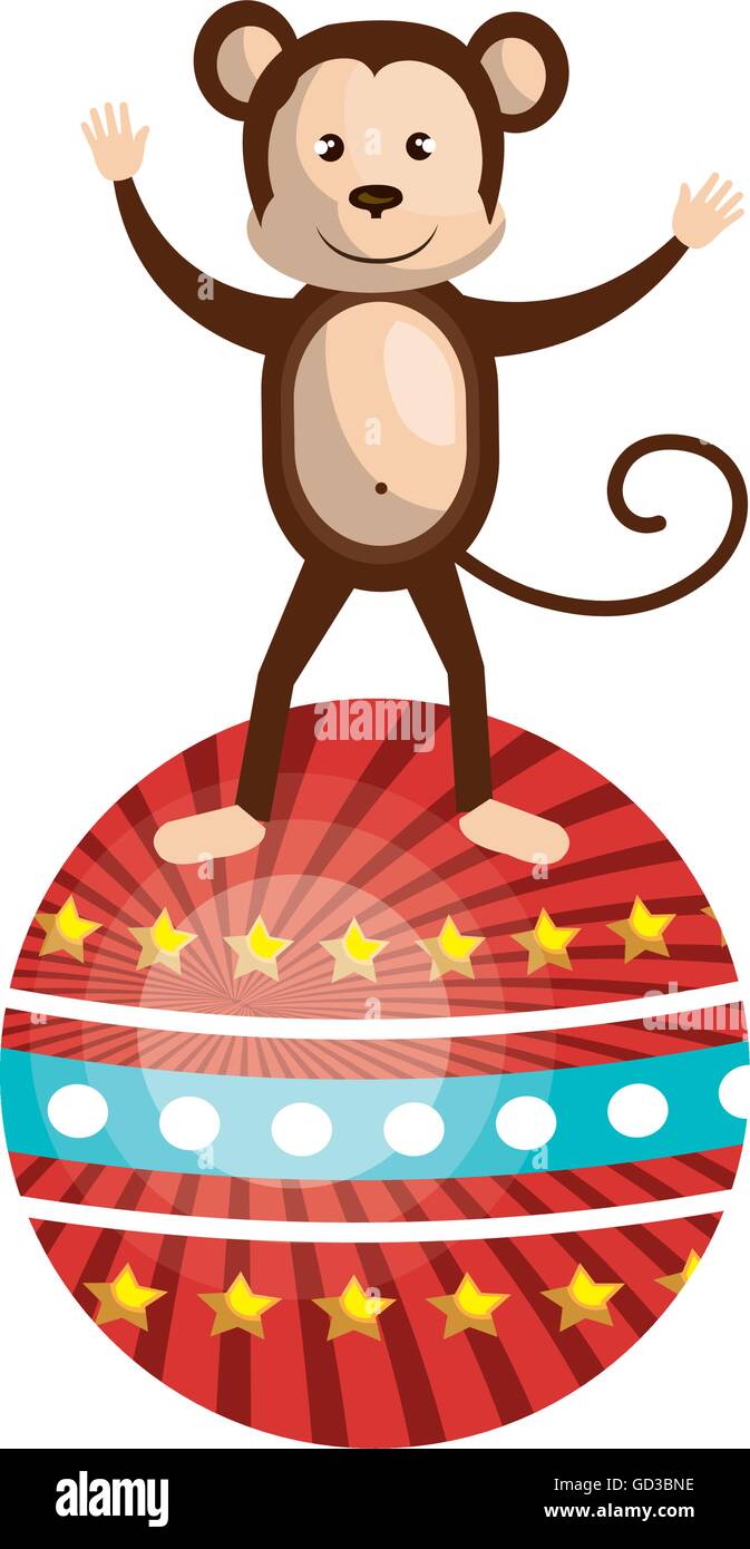 Cartoon Circus Monkey