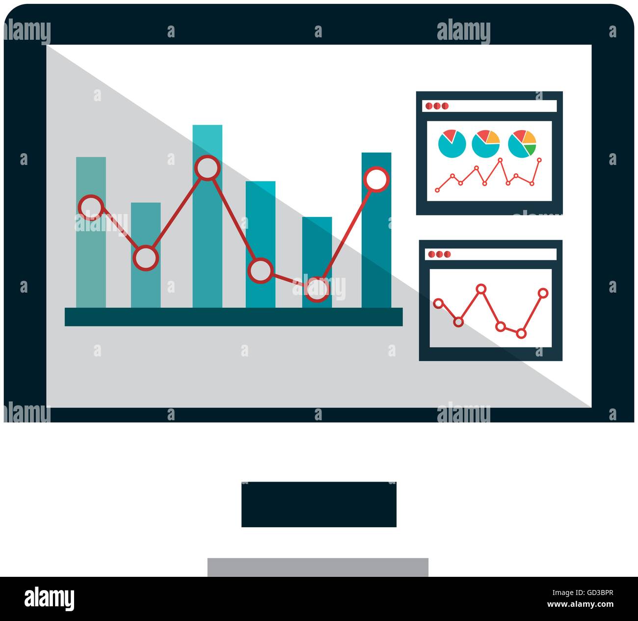 Statistics and graphics information icon Stock Vector Image & Art - Alamy