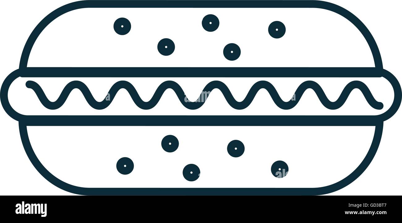 delicious food hotdog and gastronomy theme design Stock Vector Image ...