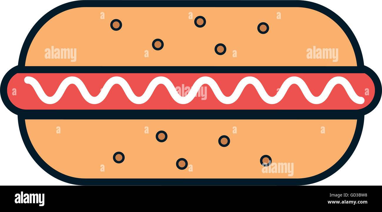 delicious food hotdog and gastronomy theme design Stock Vector Image ...