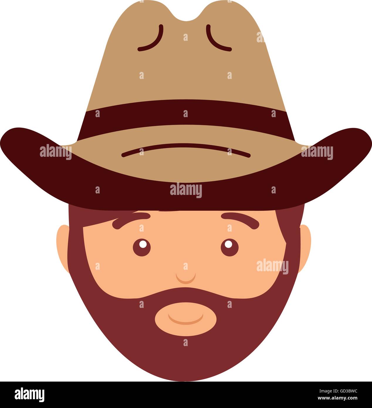 cowboy avatar isolated icon design Stock Vector Image & Art - Alamy