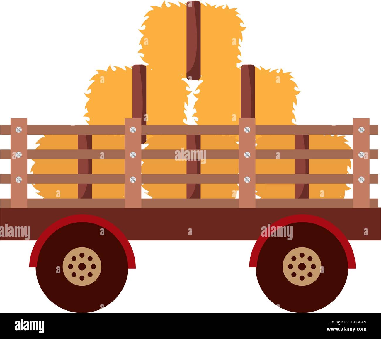 Wagon rural country farming farm field Stock Vector Images - Alamy