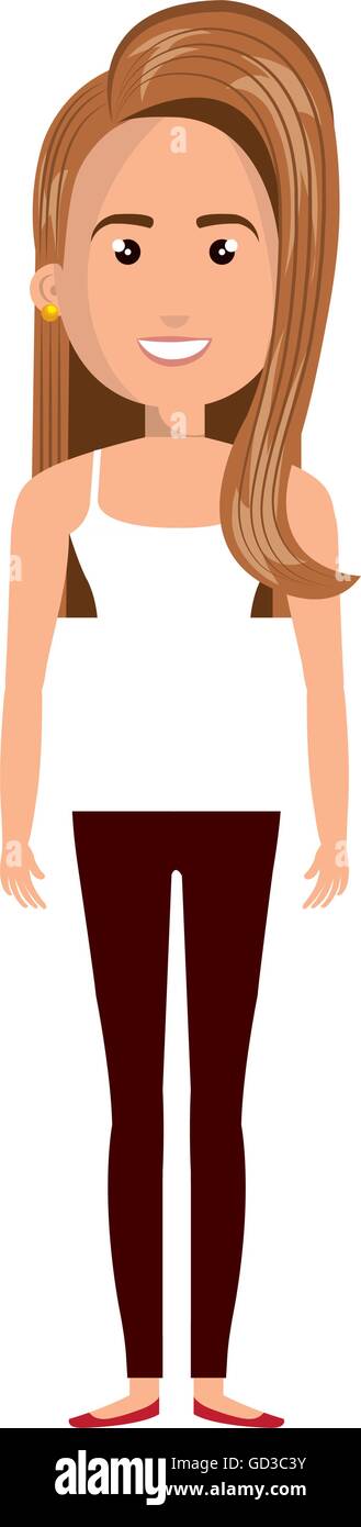 Young and beautiful woman cartoon, vector illustration Stock Vector ...