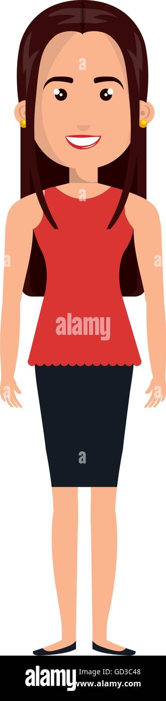 Young and beautiful woman cartoon, vector illustration Stock Vector ...