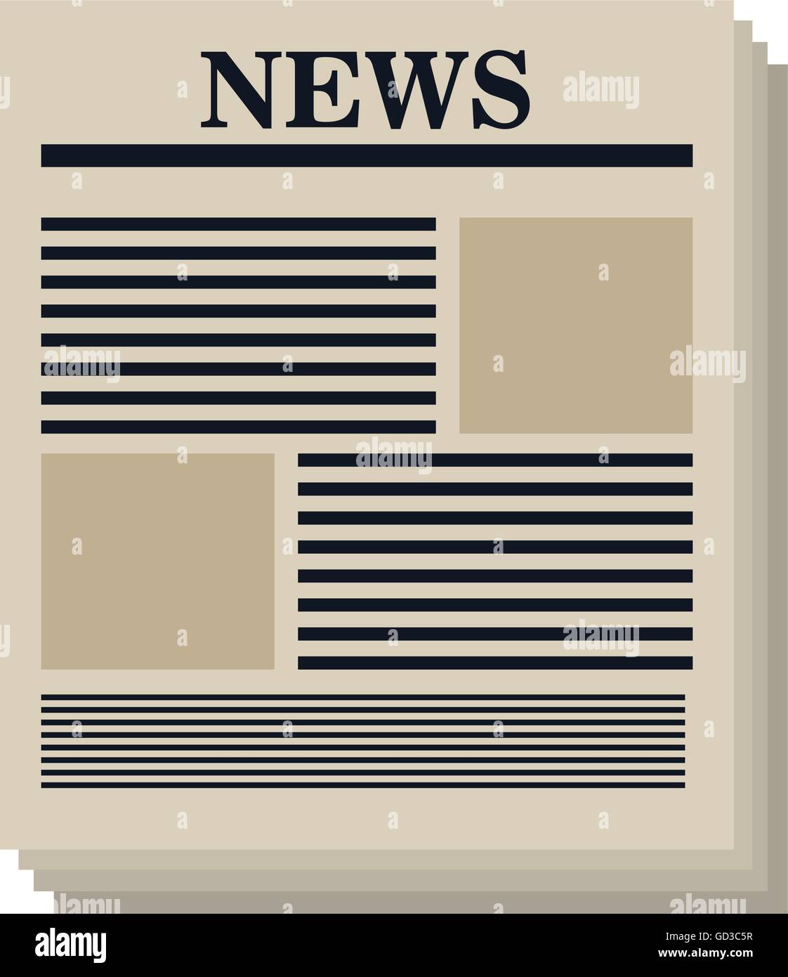 Daily newspaper horizontal Stock Vector Images - Alamy