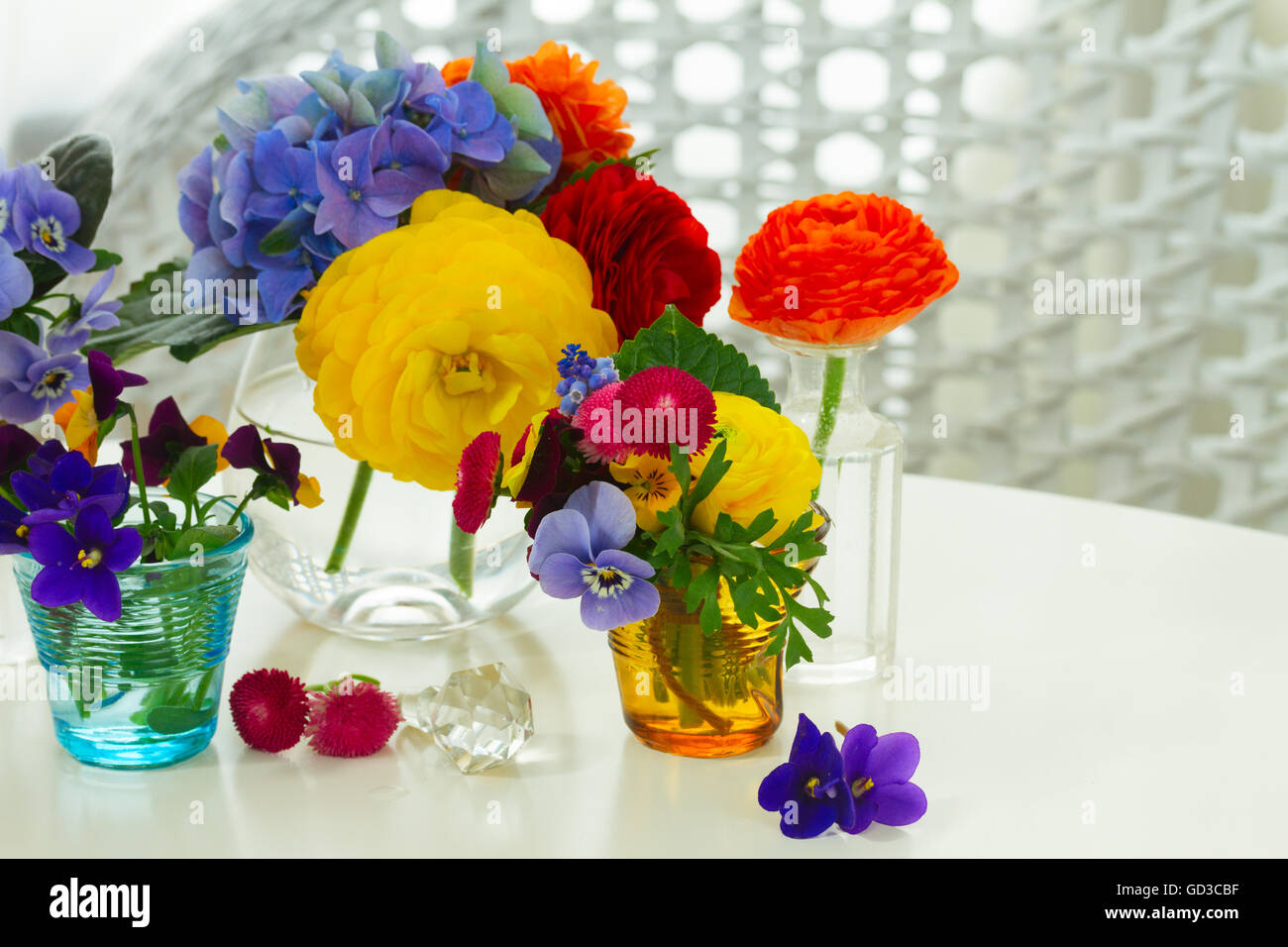 Colorful cut flowers Stock Photo - Alamy