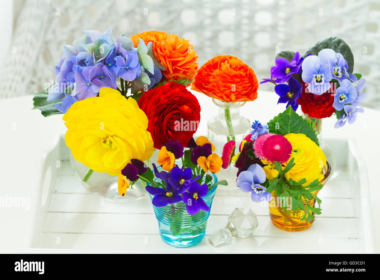 Colorful cut flowers Stock Photo - Alamy