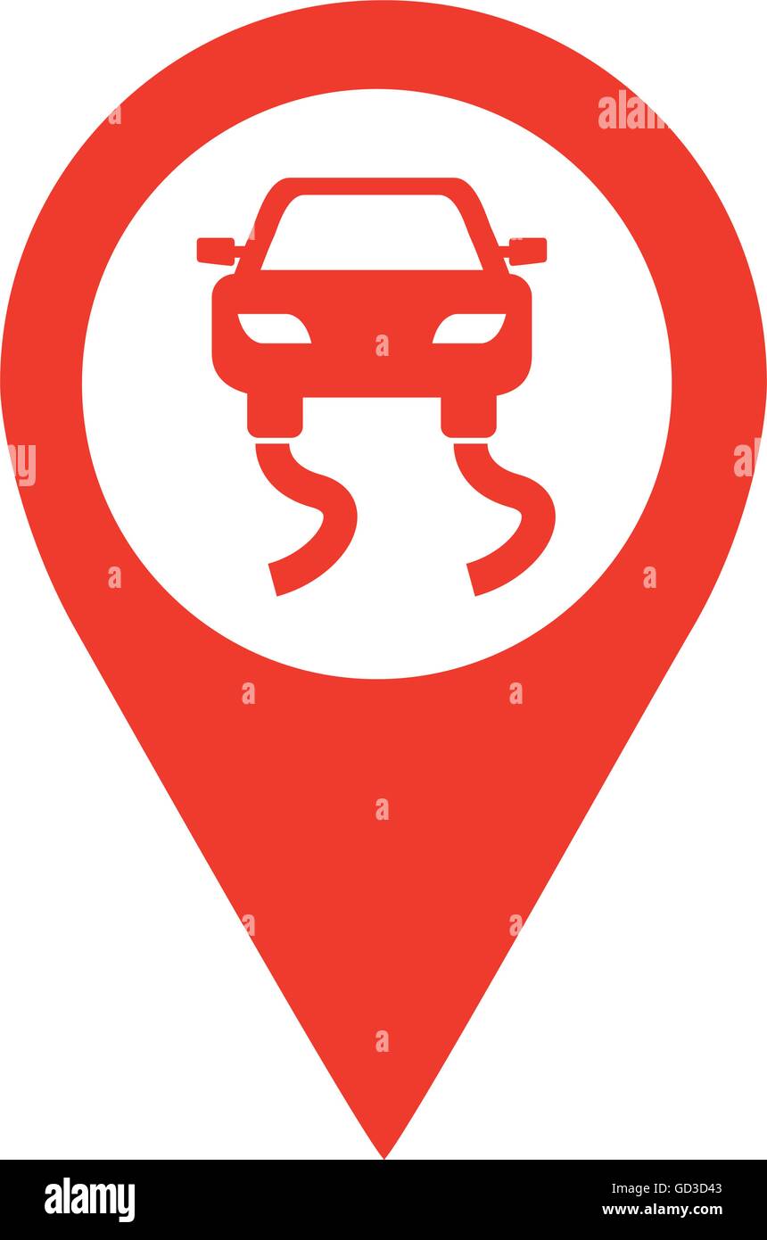 danger road location pin isolated icon design Stock Vector Image & Art ...