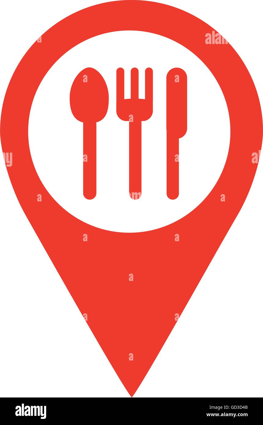 restaurant location pin isolated icon design Stock Vector Image & Art ...