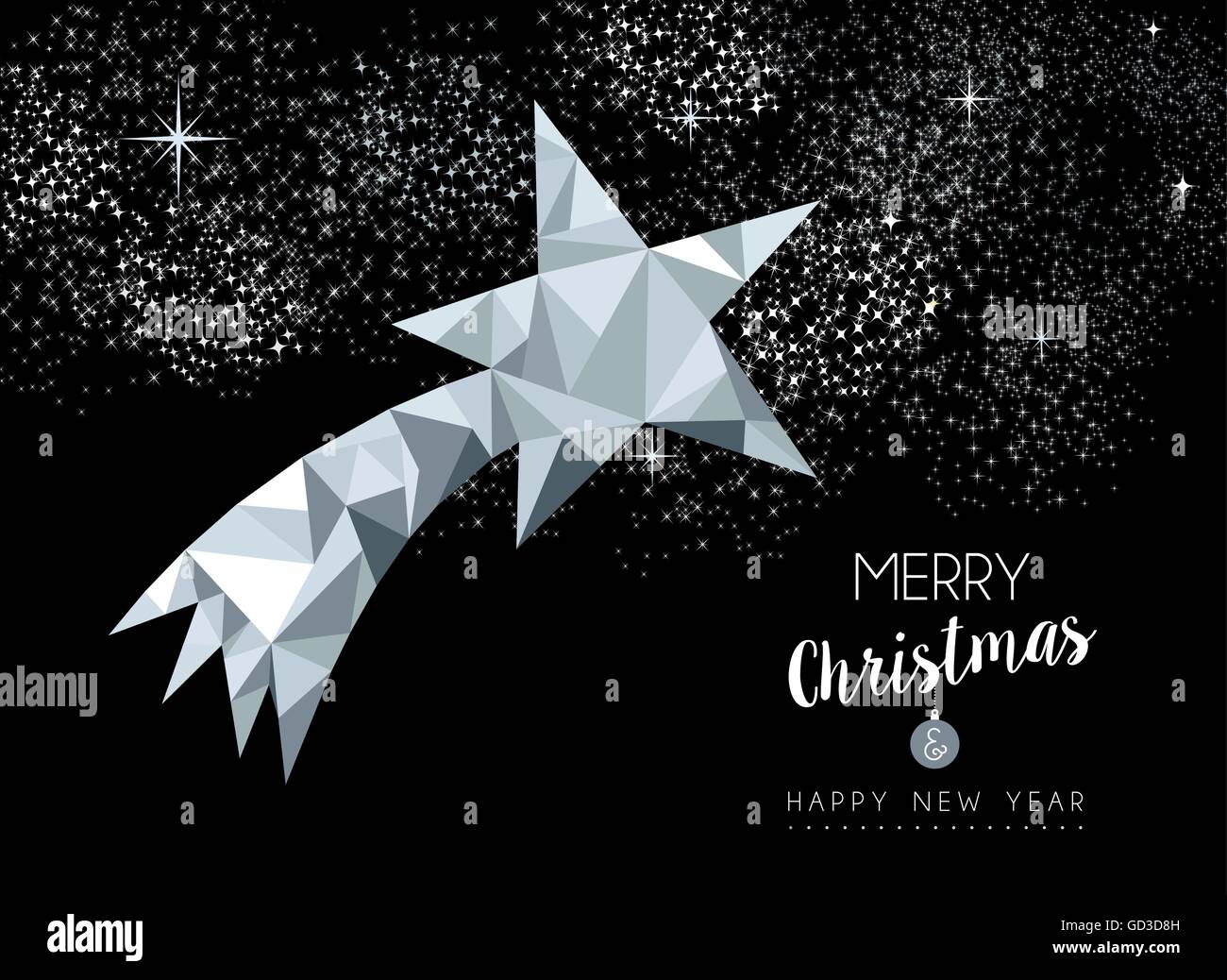 Grafic Metallic Silver Stars