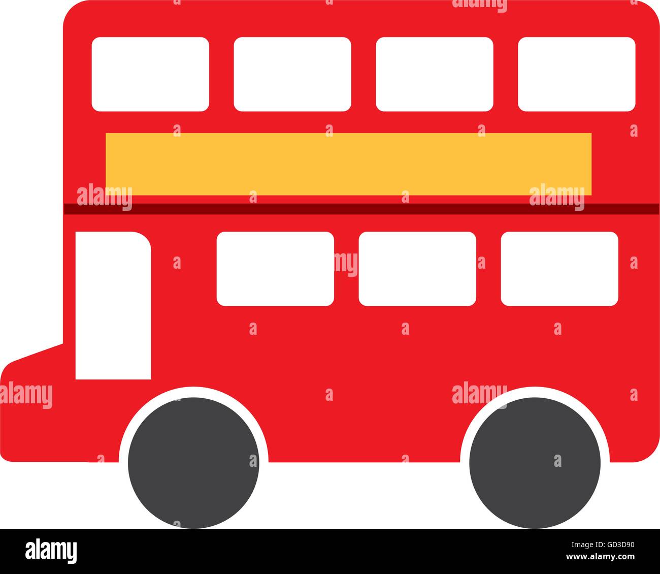 Old style red london bus Stock Vector Images - Alamy